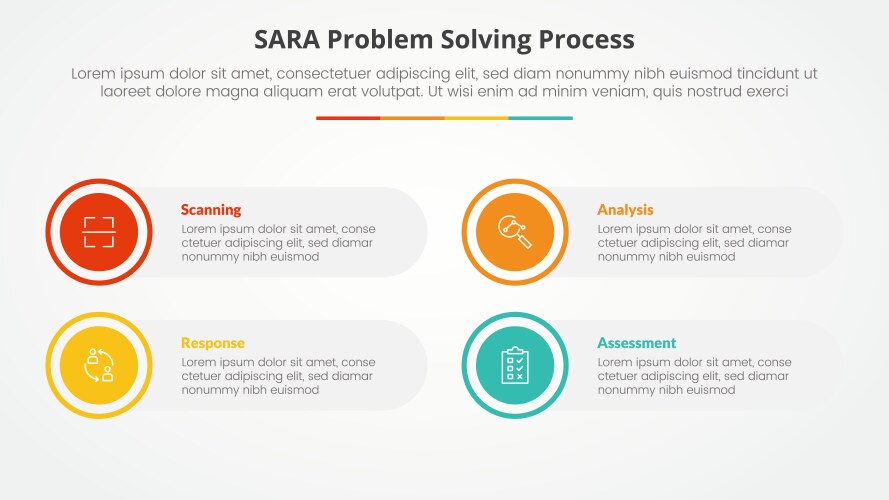Sara model problem solving infographic concept Vector Image