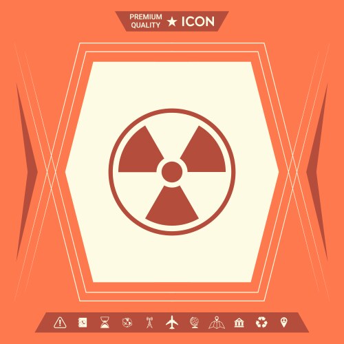 Ionizing radiation icon Royalty Free Vector Image
