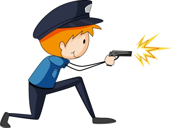 Man Shooting Gun Drawing Vector Images (over 580)