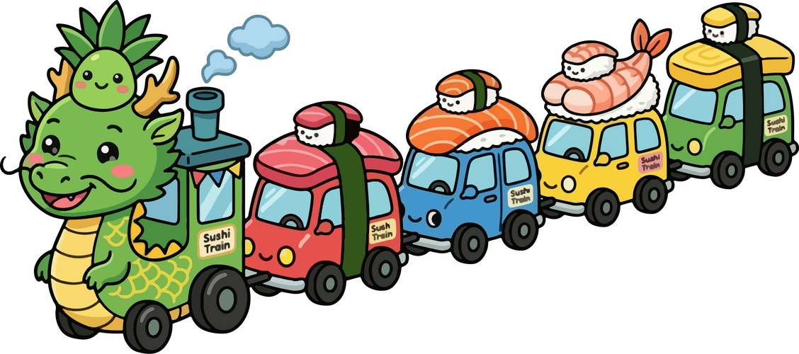 Japanese Trains – Cartoon Style – Royalty-Free Vector | VectorStock