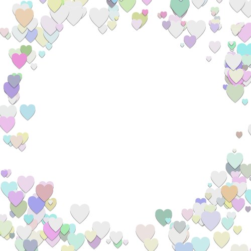 Random heart page border background design - love Vector Image