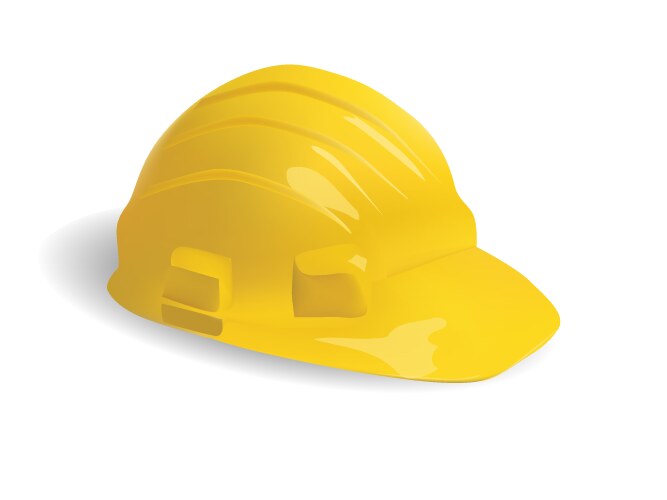 Yellow safety hard hat Royalty Free Vector Image