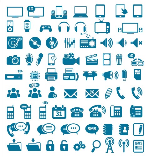 Blue Contact Icons Vector Images (over 34,000)