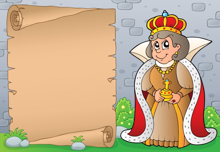 Happy queen Royalty Free Vector Image - VectorStock