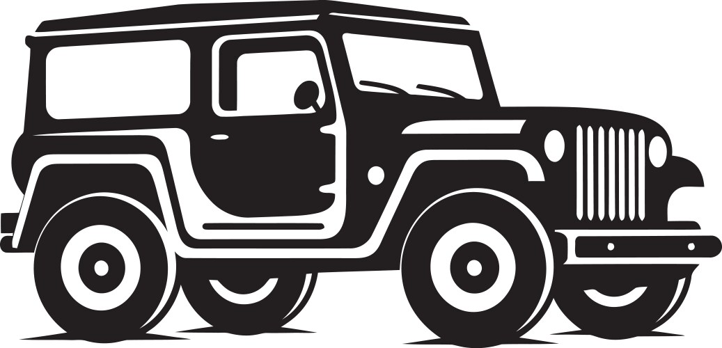 Black and White Jeep Vector Images (over 4,700)
