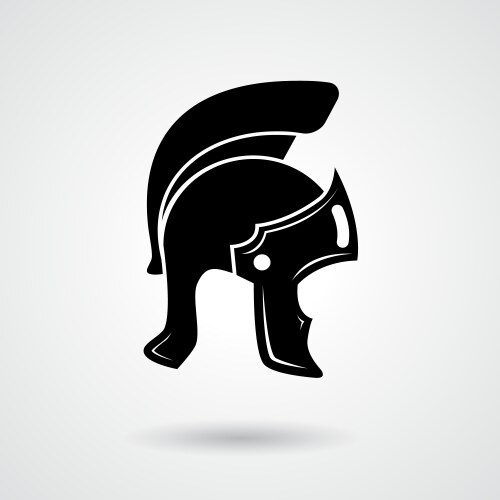 Warrior helmet and swords Royalty Free Vector Image