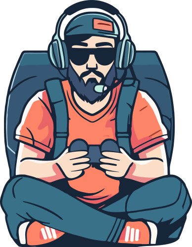 Bearded Gamer Vector Images (over 310)