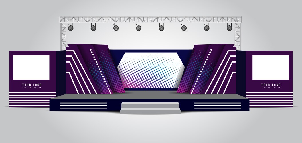 Event stage design for business conferences Vector Image