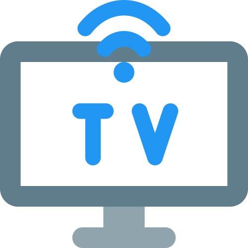 Internet connected wireless digital television Vector Image