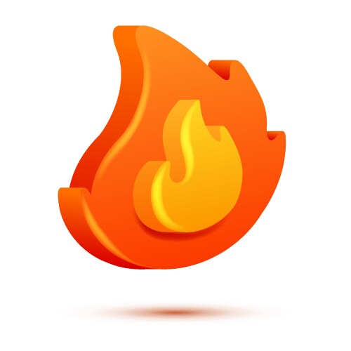 3d fire flame Royalty Free Vector Image - VectorStock