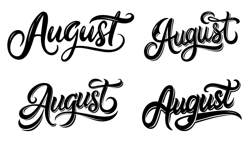 August Calligraphy Vector Images (over 2,600)