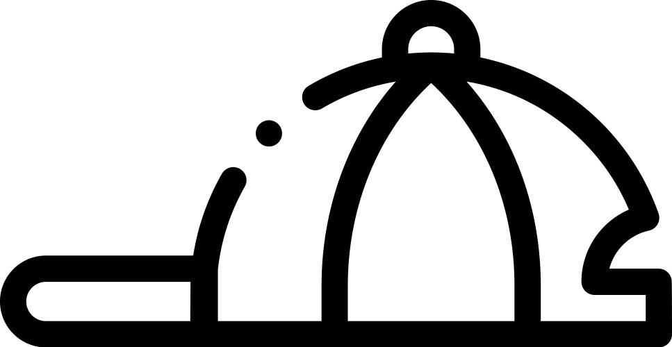 Cap icon thin linear style design isolated Vector Image