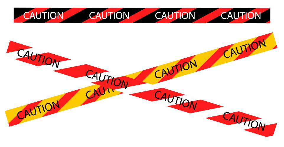Caution tape border Royalty Free Vector Image - VectorStock