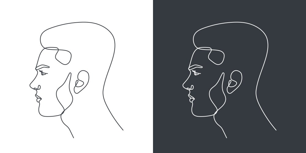 Man Face Line Art Vector Images (over 25,000)