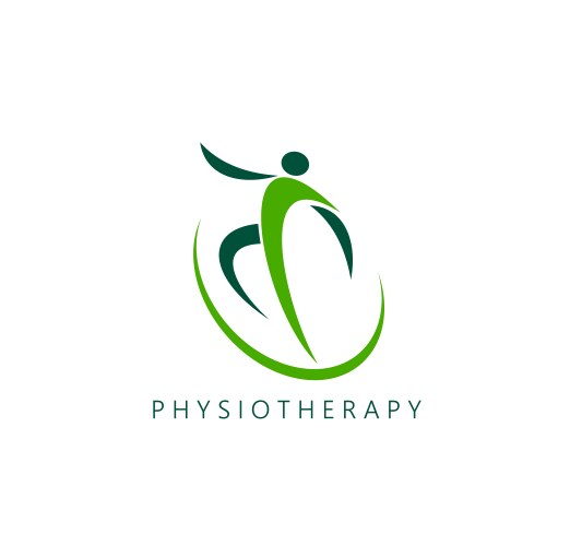 Physiotherapy logo template Royalty Free Vector Image