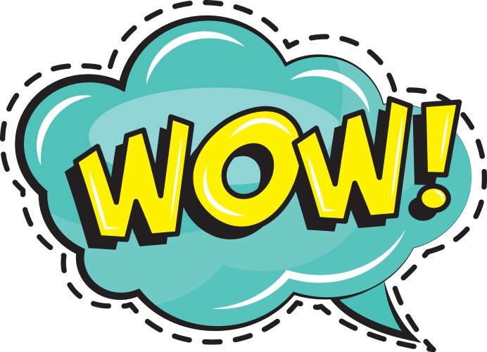 Speech bubble blue color pop art style Royalty Free Vector