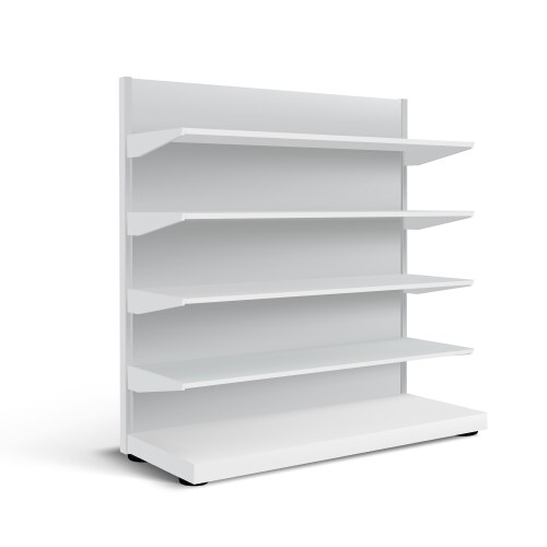 3d store display shelves for product promotion Vector Image