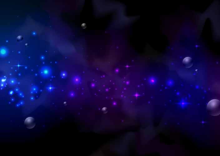 Space background with realistic nebula Royalty Free Vector