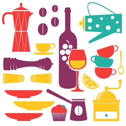 Kitchen pattern Royalty Free Vector Image - VectorStock