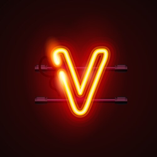 V Neon Alphabet Vector Images (over 260)