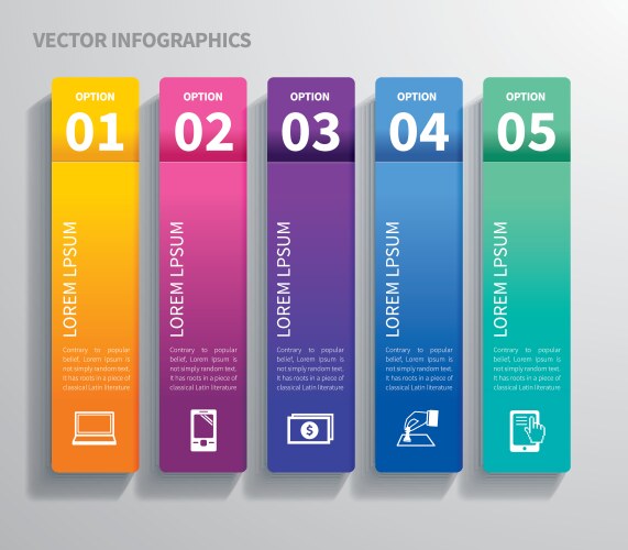 Infographic flat design column graph chart Vector Image Infographic flat design column graph chart Vector Image