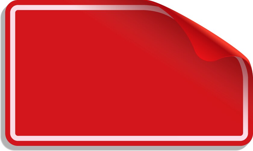 New stickers modern labels and corner red Vector Image