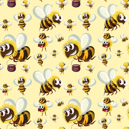 Bee insect outline for colouring Royalty Free Vector Image