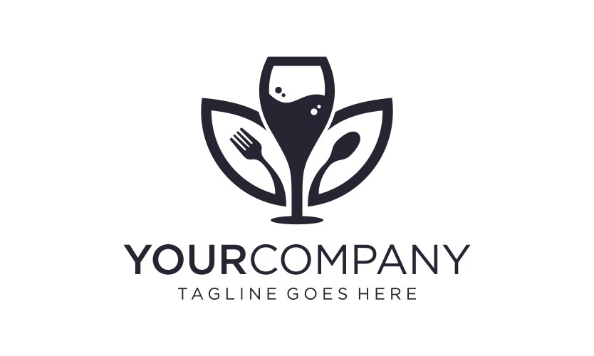 Simple restaurant logo designs inspiration Vector Image