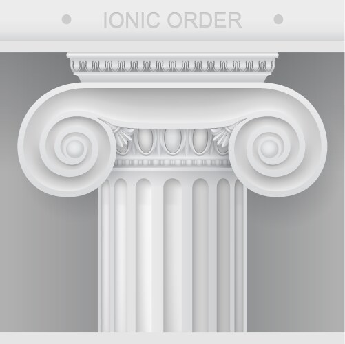 Ionic column Royalty Free Vector Image - VectorStock