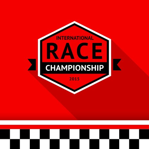 Racing badges - vintage style big green set Vector Image