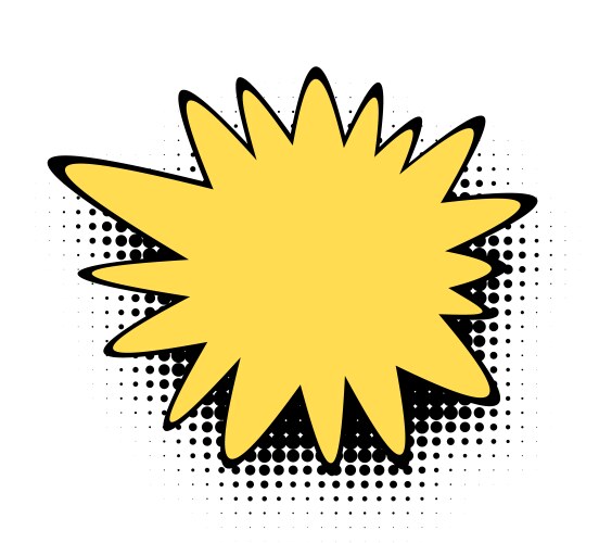 Pop art explosion burst Royalty Free Vector Image