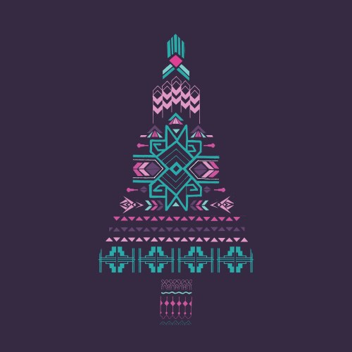 Vintage aztec tribal backgrounds Royalty Free Vector Image