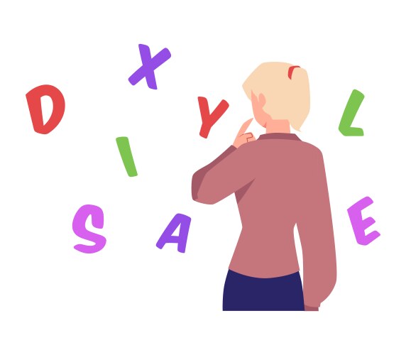 Difficulties learning dysgraphia dyspraxia Vector Image