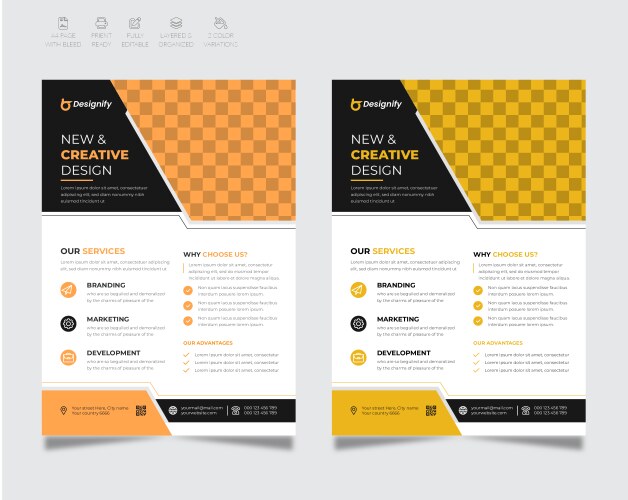 Flyer - 2 Royalty Free Vector Image - VectorStock