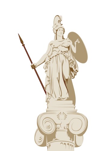 Greek goddess athena cartoon Royalty Free Vector Image