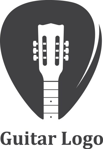 Note guitar icon logo Royalty Free Vector Image