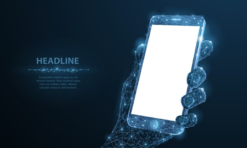 Camera abstract 3d polygonal wireframe modern Vector Image