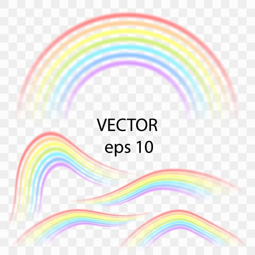 Rainbow on a transparent background Royalty Free Vector