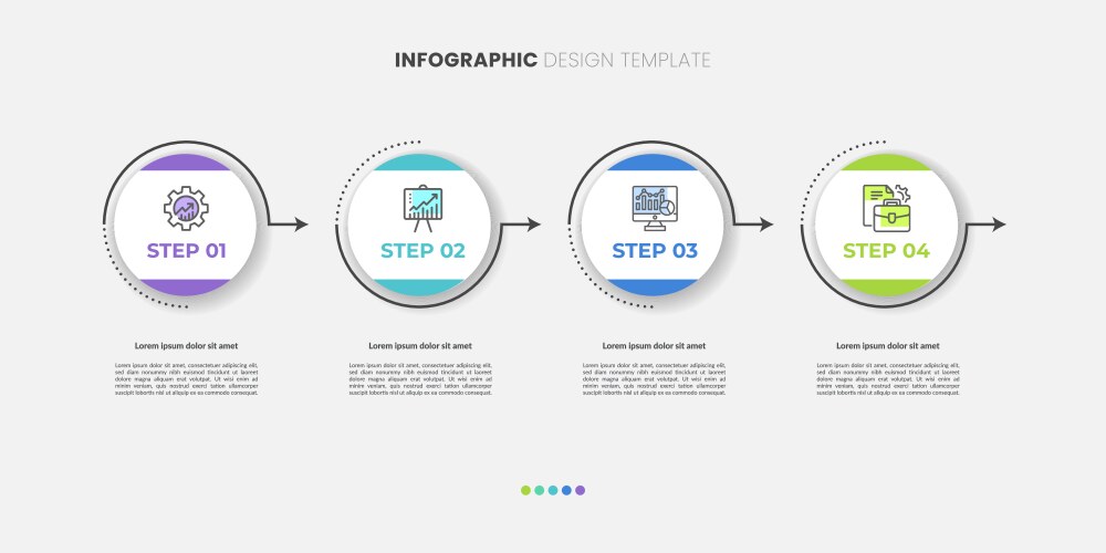 Timeline creator infographic template 4 step Vector Image