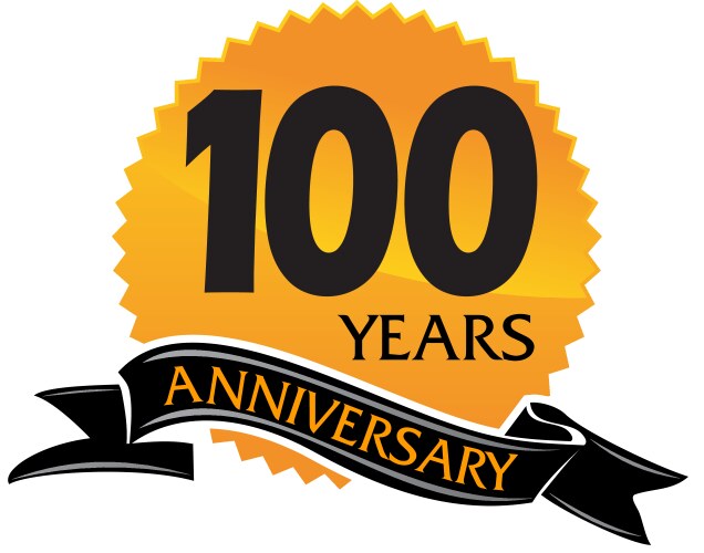 100 years ribbon anniversary Royalty Free Vector Image