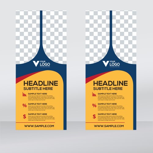 Corporate announcement banner template Royalty Free Vector