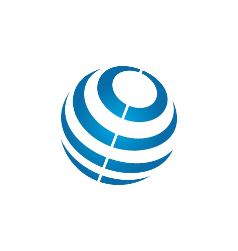 Abstract globe logo Royalty Free Vector Image - VectorStock