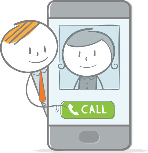 Phone call Royalty Free Vector Image - VectorStock
