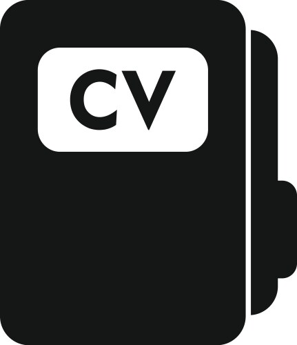 Cv folder icon outline human work Royalty Free Vector Image