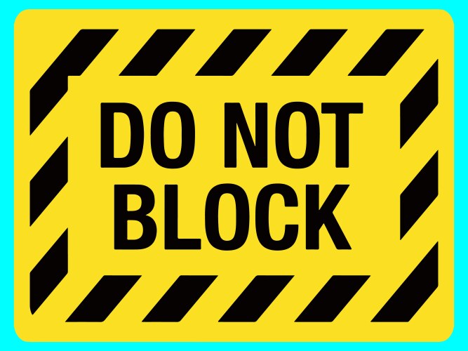 Safety sign warning interlock doors do not open Vector Image