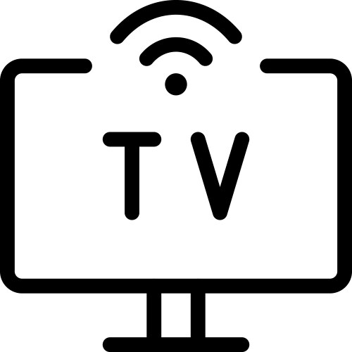 Internet connected wireless digital television Vector Image