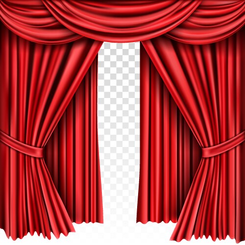 Theater stage curtain template Royalty Free Vector Image