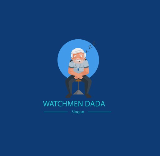 Watchman cartoon Royalty Free Vector Image - VectorStock