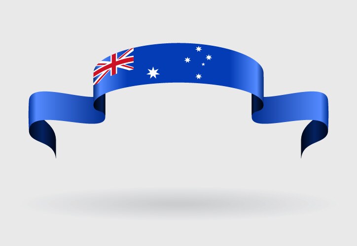 Australian flag wavy abstract background Vector Image