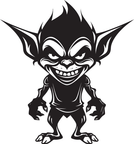 Wickedwhimsy evil goblin goblingrotesque cartoon Vector Image